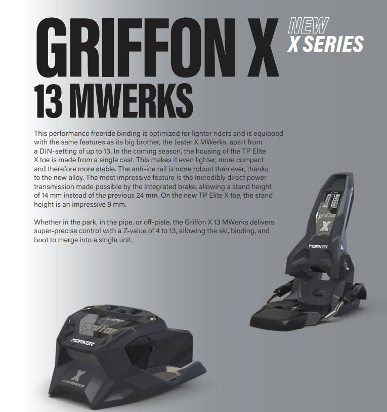 Marker Griffon X 13 ski Binding 2026 | Snowride Sports